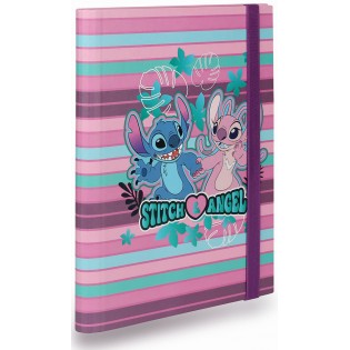 Kartoninis aplankas su gumele DISNEY Stitch Blue Nr. 3, A5